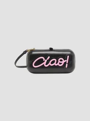 Moschino Ciao! Script Logo Clutch - Black