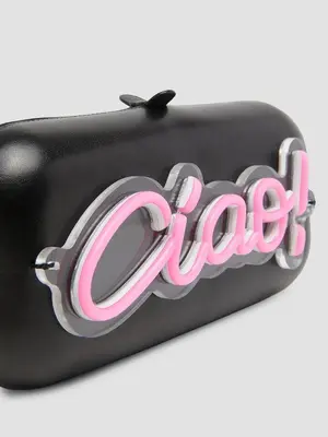 Moschino Ciao! Script Logo Clutch