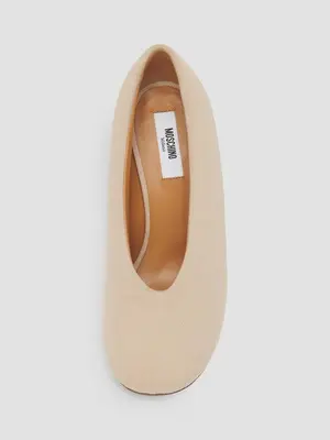 Moschino Round Toe Cotton Pumps