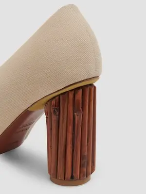 Moschino Round Toe Cotton Pumps