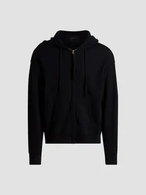 NILI LOTAN Brian Zip-front Cotton Hoodie - Midnight