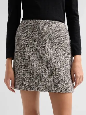 MILLY Emily Herringbone Mini Skirt