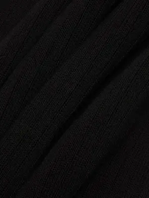 NILI LOTAN Ivenka Rib-knit Open Back Halter Maxi Dress
