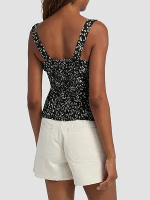 REFORMATION Francy Floral Crepe Top