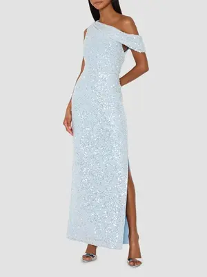 MILLY Stevie Sequin One-shoulder Maxi Dress