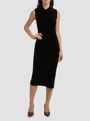 Giorgio Armani Chenille Textured Midi-dress