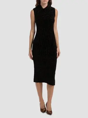 Giorgio Armani Chenille Textured Midi-dress