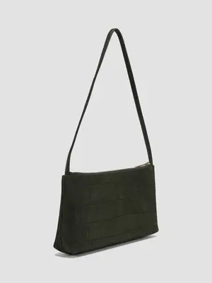 MANSUR GAVRIEL Gaia Suede Croc-embossed Shoulder Bag