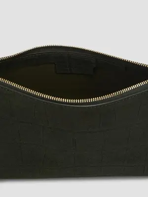 MANSUR GAVRIEL Gaia Suede Croc-embossed Shoulder Bag