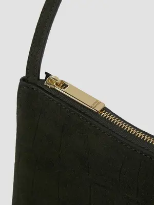 MANSUR GAVRIEL Gaia Suede Croc-embossed Shoulder Bag