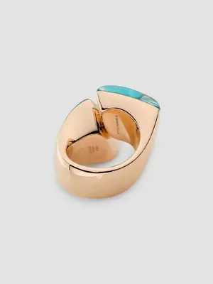 Vhernier Freccia 18k Rose Gold & Rock Crystal Ring