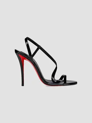 CHRISTIAN LOUBOUTIN Rosa Z Patent Leather 100mm Sandals - Black