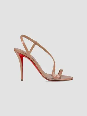 CHRISTIAN LOUBOUTIN Rosa Z Patent Leather 100mm Sandals - Blush