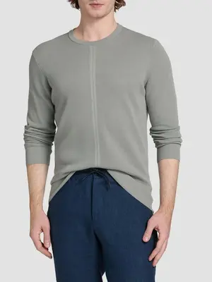 SAKS FIFTH AVENUE Collection Structure Crewneck Long-sleeve Shirt