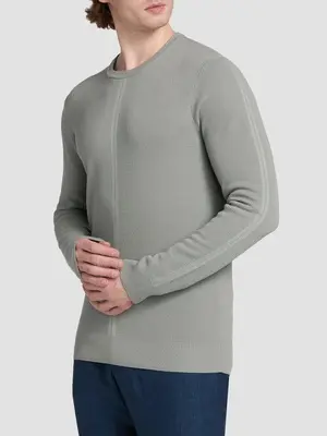 SAKS FIFTH AVENUE Collection Structure Crewneck Long-sleeve Shirt