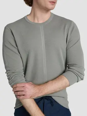 SAKS FIFTH AVENUE Collection Structure Crewneck Long-sleeve Shirt