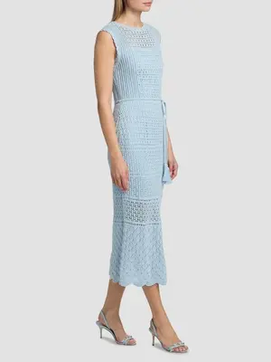 MILLY Kai Crochet Midi-dress