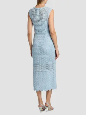 MILLY Kai Crochet Midi-dress