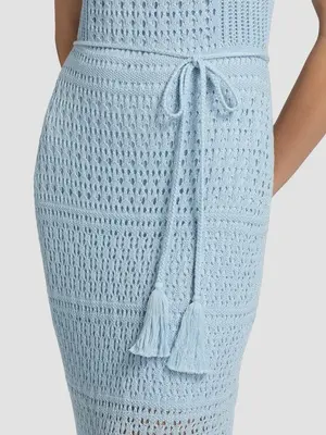 MILLY Kai Crochet Midi-dress