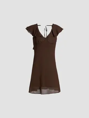 REFORMATION Arni Ruffle Minidress