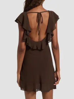 REFORMATION Arni Ruffle Minidress