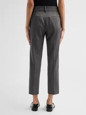 MILLY Nicola Tapered-leg Crop Pants