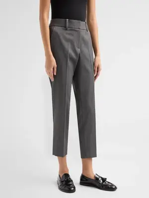 MILLY Nicola Tapered-leg Crop Pants