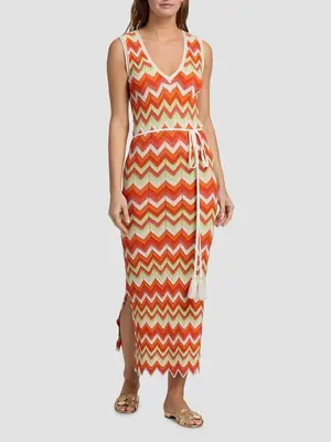 MILLY Kaela Zigzag Knit Cover-up Dress