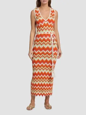 MILLY Kaela Zigzag Knit Cover-up Dress