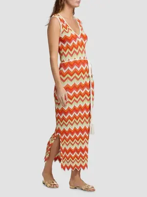 MILLY Kaela Zigzag Knit Cover-up Dress