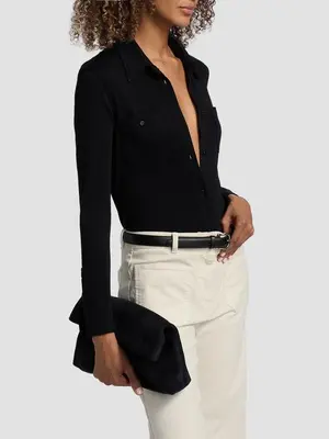 NILI LOTAN Ibra Wool Shirt