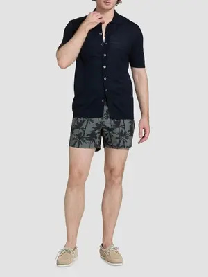 SAKS FIFTH AVENUE Collection Knit Button-front Shirt