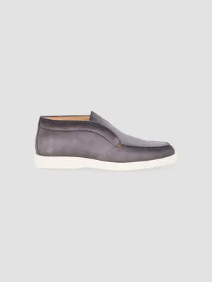 Santoni Detroit Suede Loafers Grey