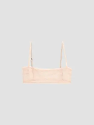 Kiki De Montparnasse Dahlia Lace Bandeau Bra - Blush