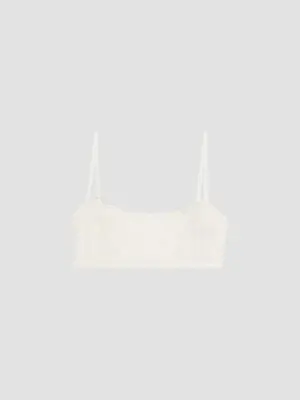 Kiki De Montparnasse Dahlia Lace Bandeau Bra - Ivory