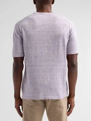 SAKS FIFTH AVENUE Linen Crewneck T-shirt - Lilac