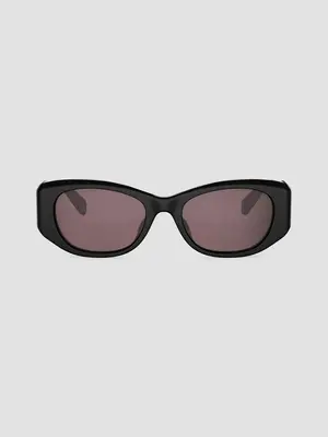Celine 3 Dots 54mm Rectangular Sunglasses - Shiny Black Violet