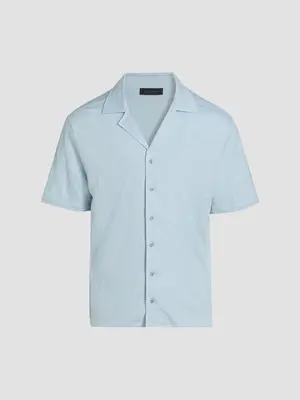 SAKS FIFTH AVENUE Collection Linen Short-sleeve Shirt - Light Blue