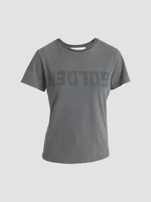 GOLDEN GOOSE Golden Distressed Crewneck Logo T-shirt