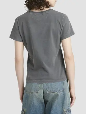 GOLDEN GOOSE Golden Distressed Crewneck Logo T-shirt