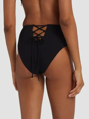 Kiki De Montparnasse Lace-up High-waist Bikini Bottom