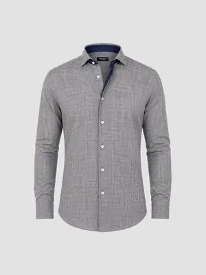 MACEOO Eins Marthyr Linen Shirt - Grey