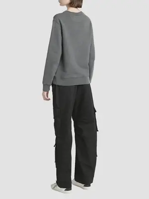 GOLDEN GOOSE Crystal-embellished Distressed Crewneck Sweatshirt