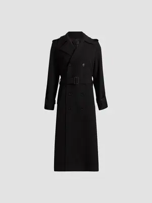 NILI LOTAN Marin Wool-blend Trench Coat