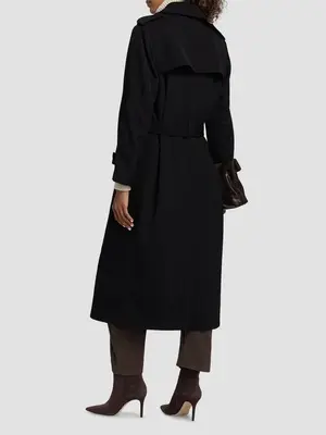 NILI LOTAN Marin Wool-blend Trench Coat