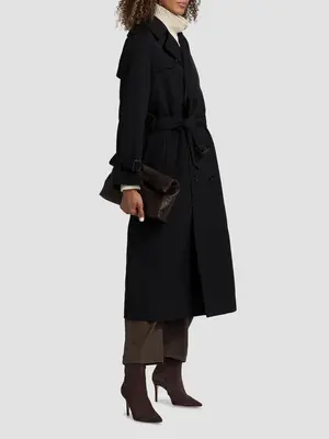 NILI LOTAN Marin Wool-blend Trench Coat