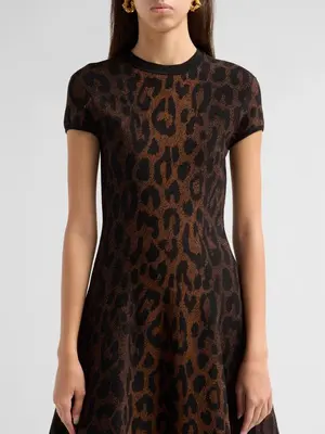 MILLY Honor Leopard Mini Dress