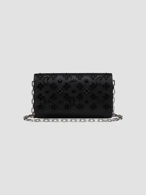 CHRISTIAN LOUBOUTIN Paloma Grained Calf Leather Chain Wallet