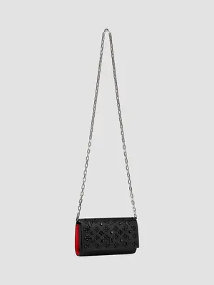 CHRISTIAN LOUBOUTIN Paloma Grained Calf Leather Chain Wallet