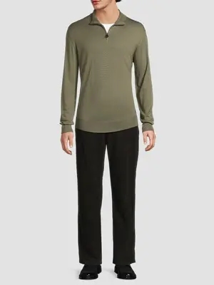 Stefano Ricci Wool Quarter-zip Sweater - Green